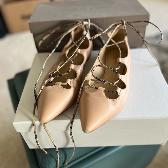 Coach | Shoes | Coach Justine Lace Up Flats | Poshmark